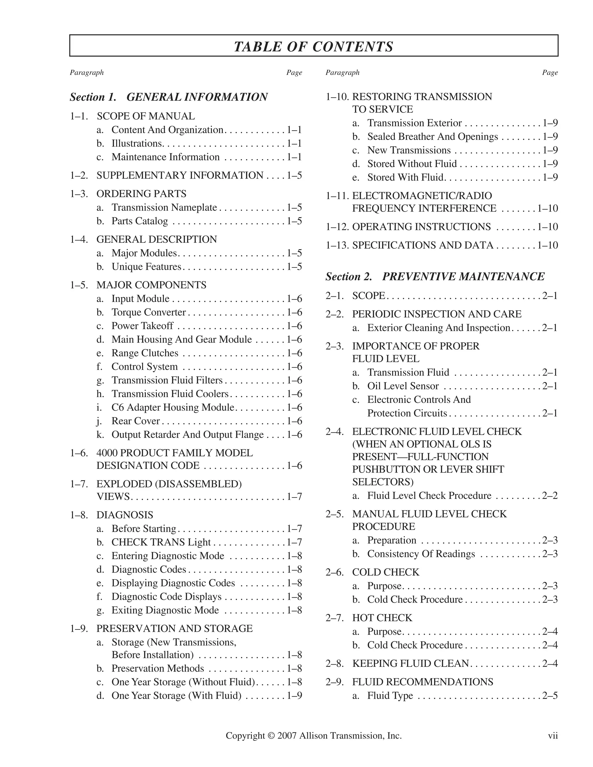 Allison transmission 4000 series generation controls vocational models ...