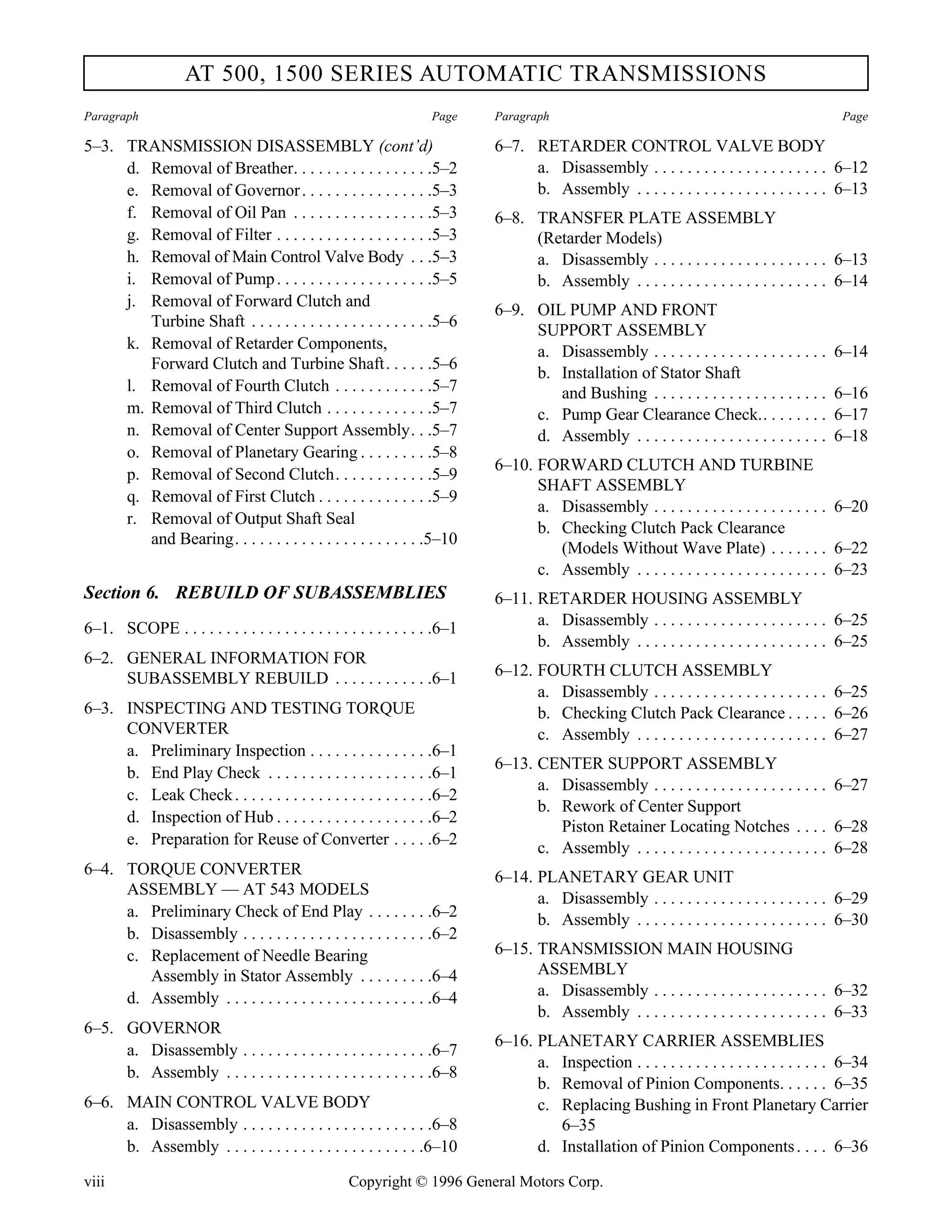 Allison transmission at 545 Repair Workshop Service Manual | PDF