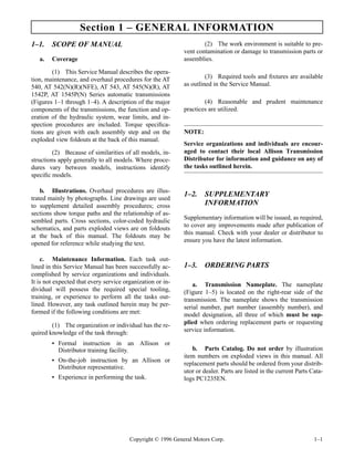 Allison transmission at 545 Repair Workshop Service Manual | PDF