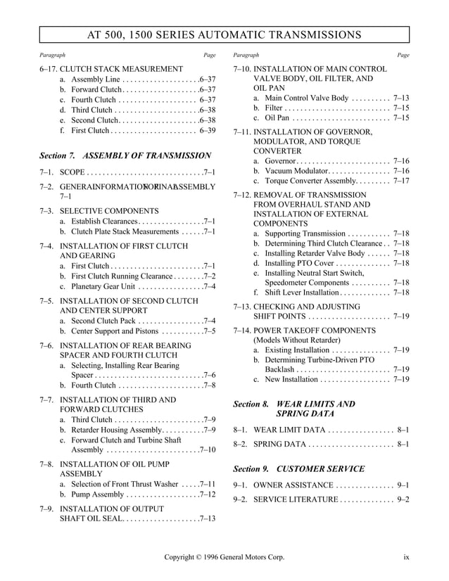 Allison transmission at 545 Repair Workshop Service Manual | PDF