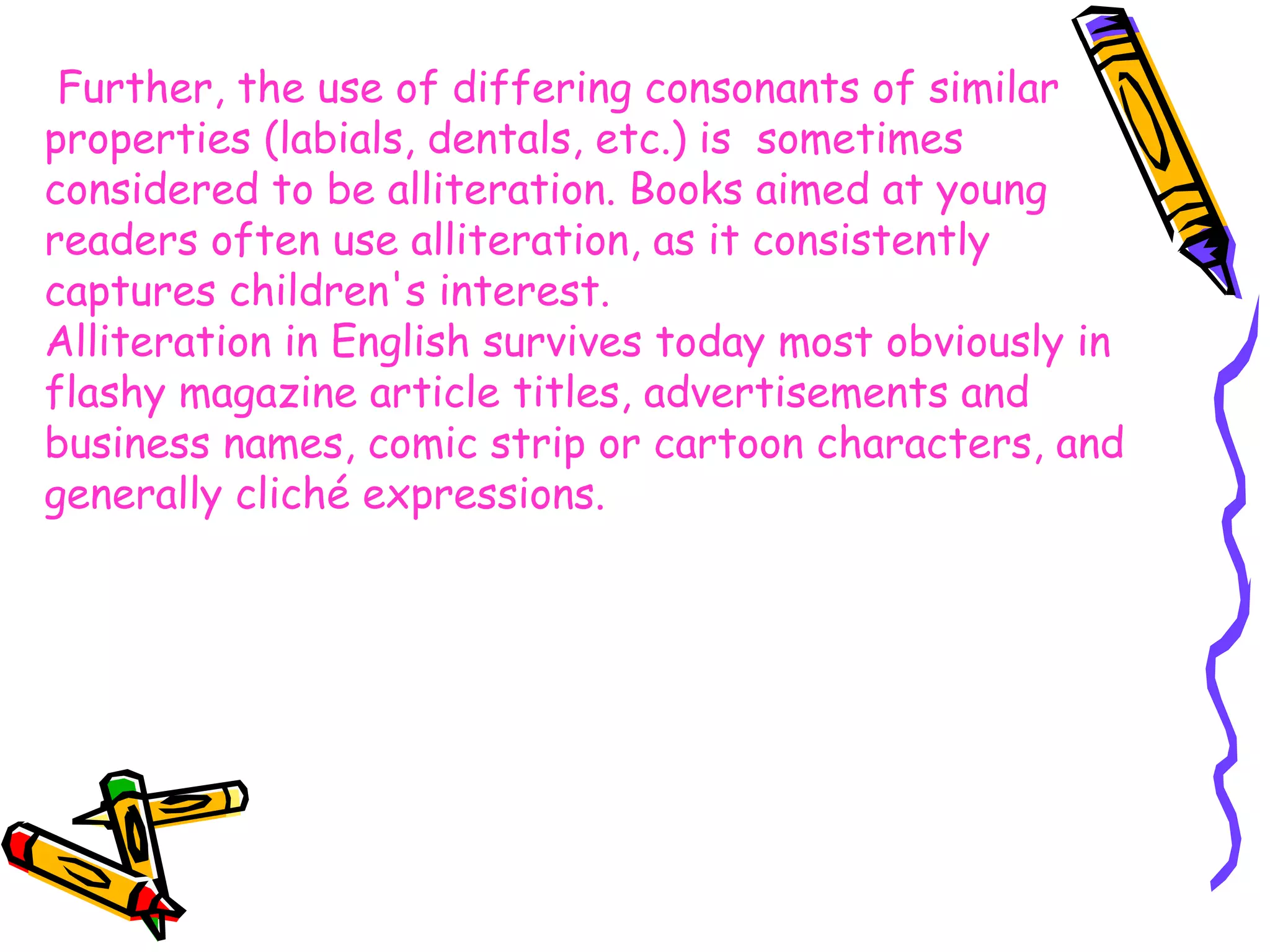 Alliteration - An overview with examples | PPS