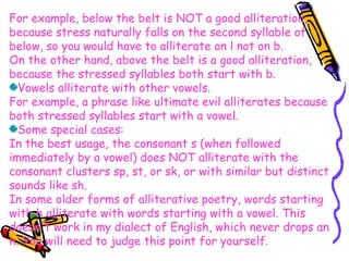 Alliteration - An overview with examples | PPS