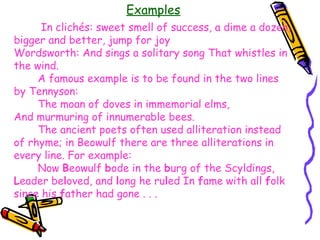 Alliteration - An overview with examples | PPS