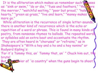 Alliteration - An overview with examples | PPS