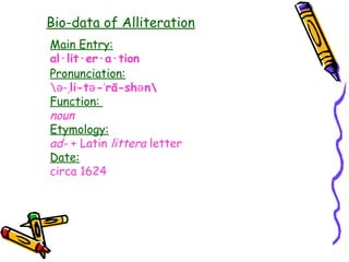 Alliteration - An overview with examples | PPS