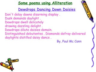 Alliteration - An overview with examples | PPS