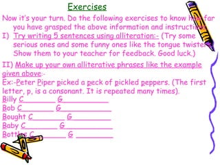 Alliteration - An overview with examples | PPS