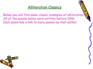 Alliteration Examples In Poetry