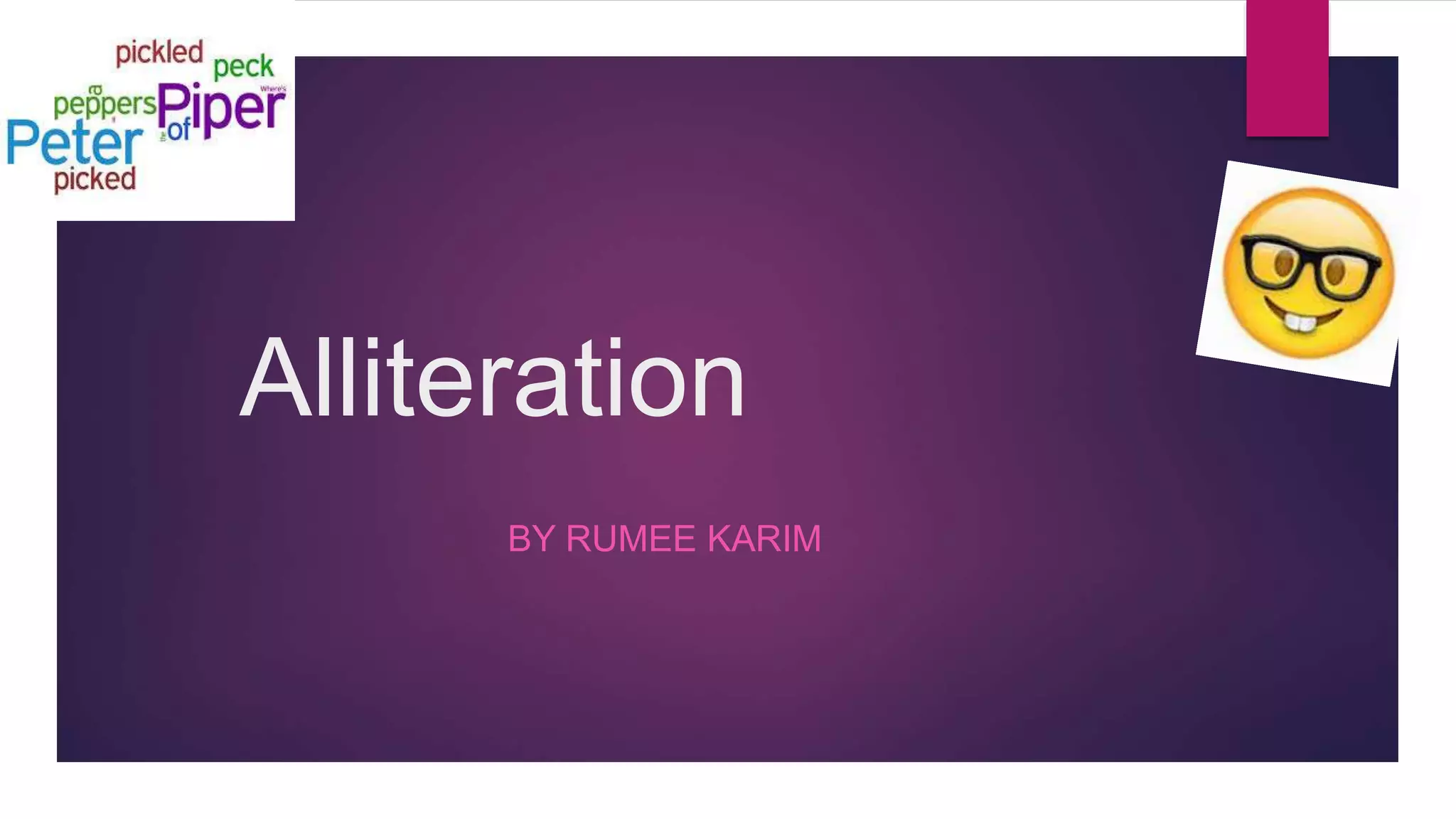 Alliteration | PPTX