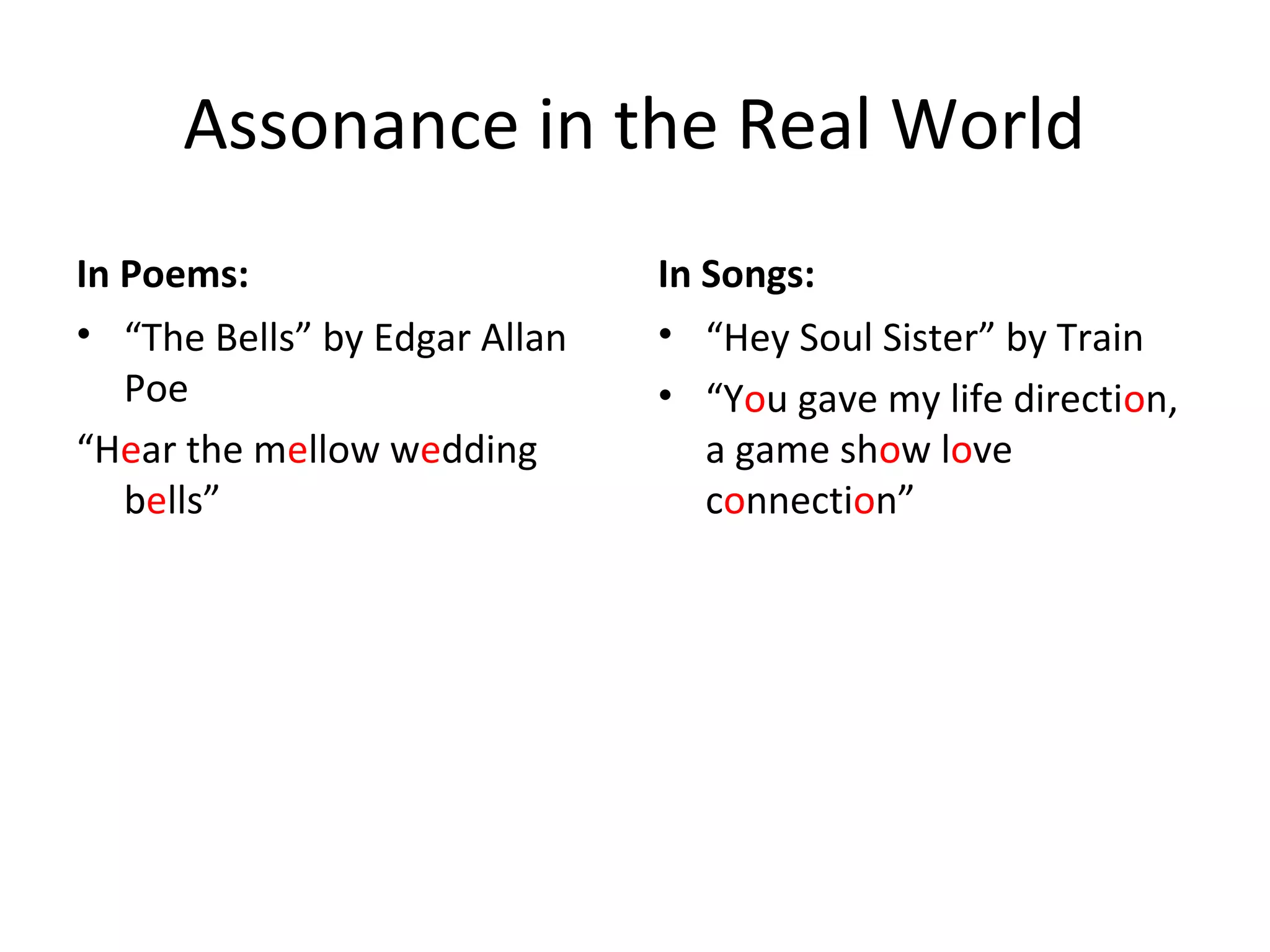 Alliteration & assonance | PPT