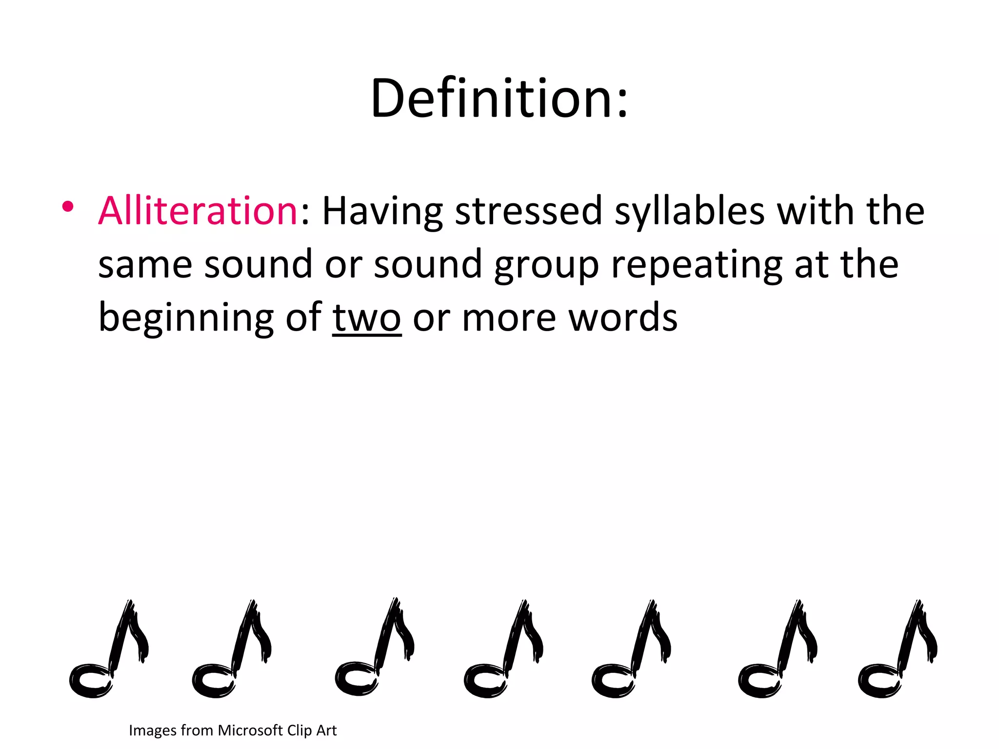 Alliteration & assonance | PPT