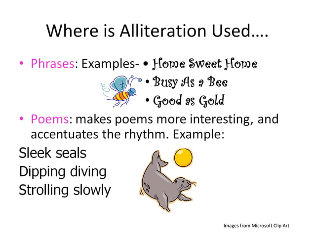 Alliteration & assonance | PPT | Poetry | Books and Literature