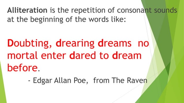 Alliteration, assonance, and consonance