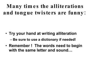 Alliterations | PPT
