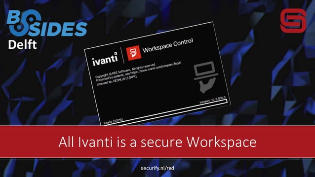 All ivanti is a secure workspace - Bsides Delft 2018 | PDF