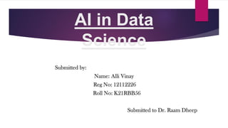 AI in Data science | PDF | Technology Industry | Industries