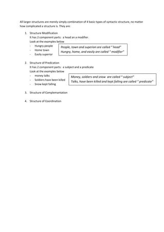 All larger structures are merely simply combination of 4 basic types of ...