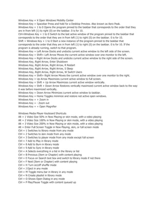 All list of keyboard shortcuts for windows 7 | PDF
