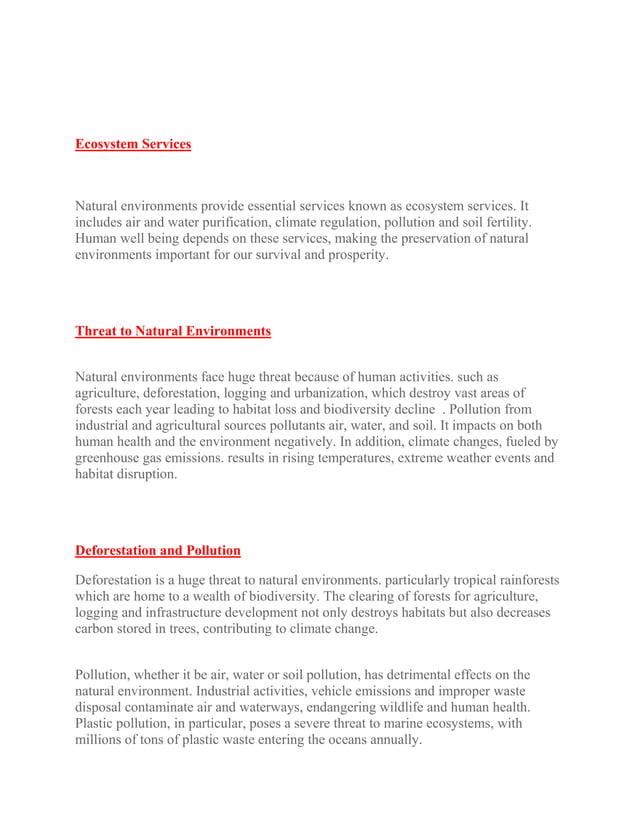 All living and non living things occurring naturally on Earth is called ...