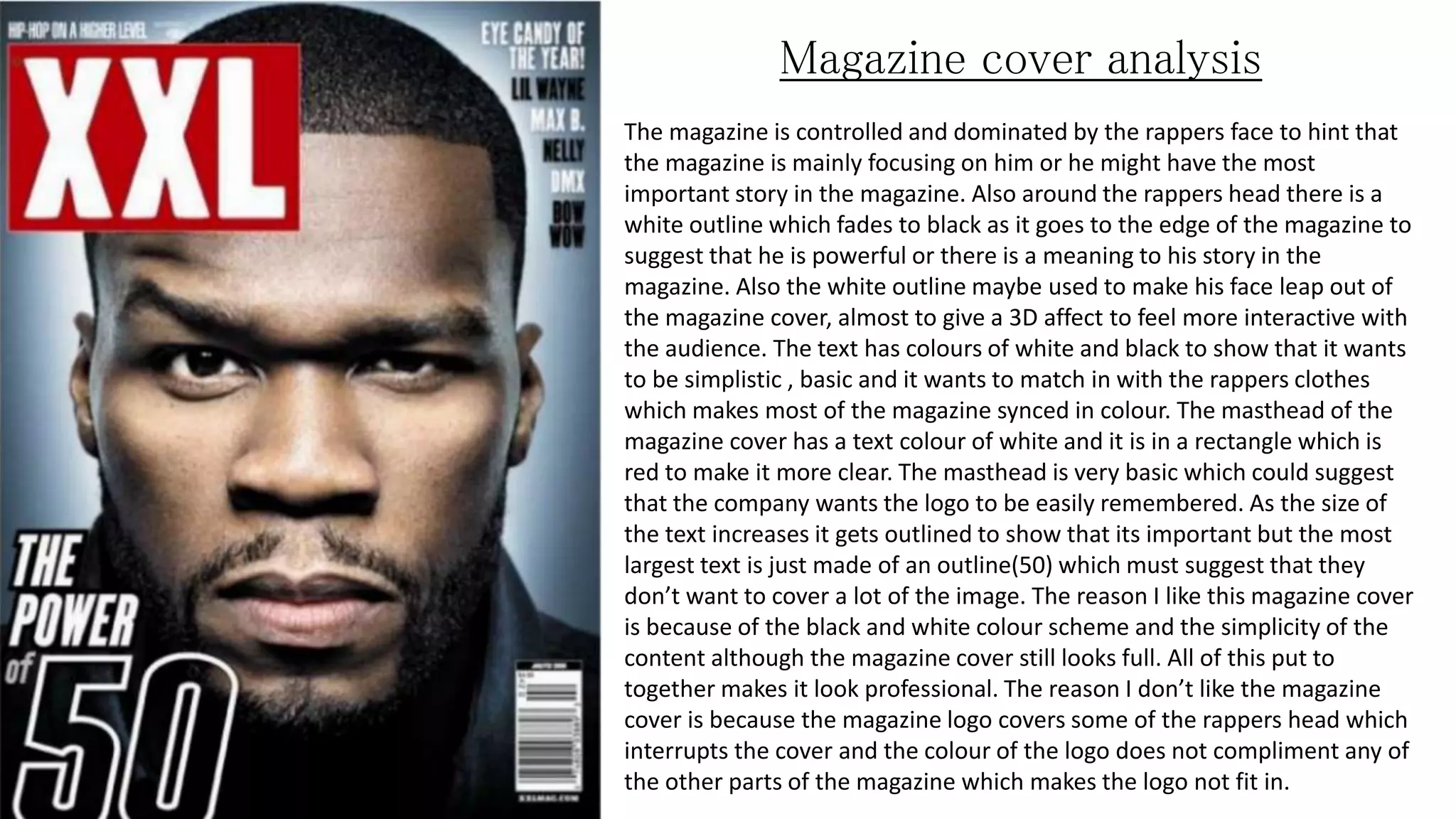 Magazine cover analysis | PPTX