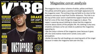 Magazine cover analysis | PPT
