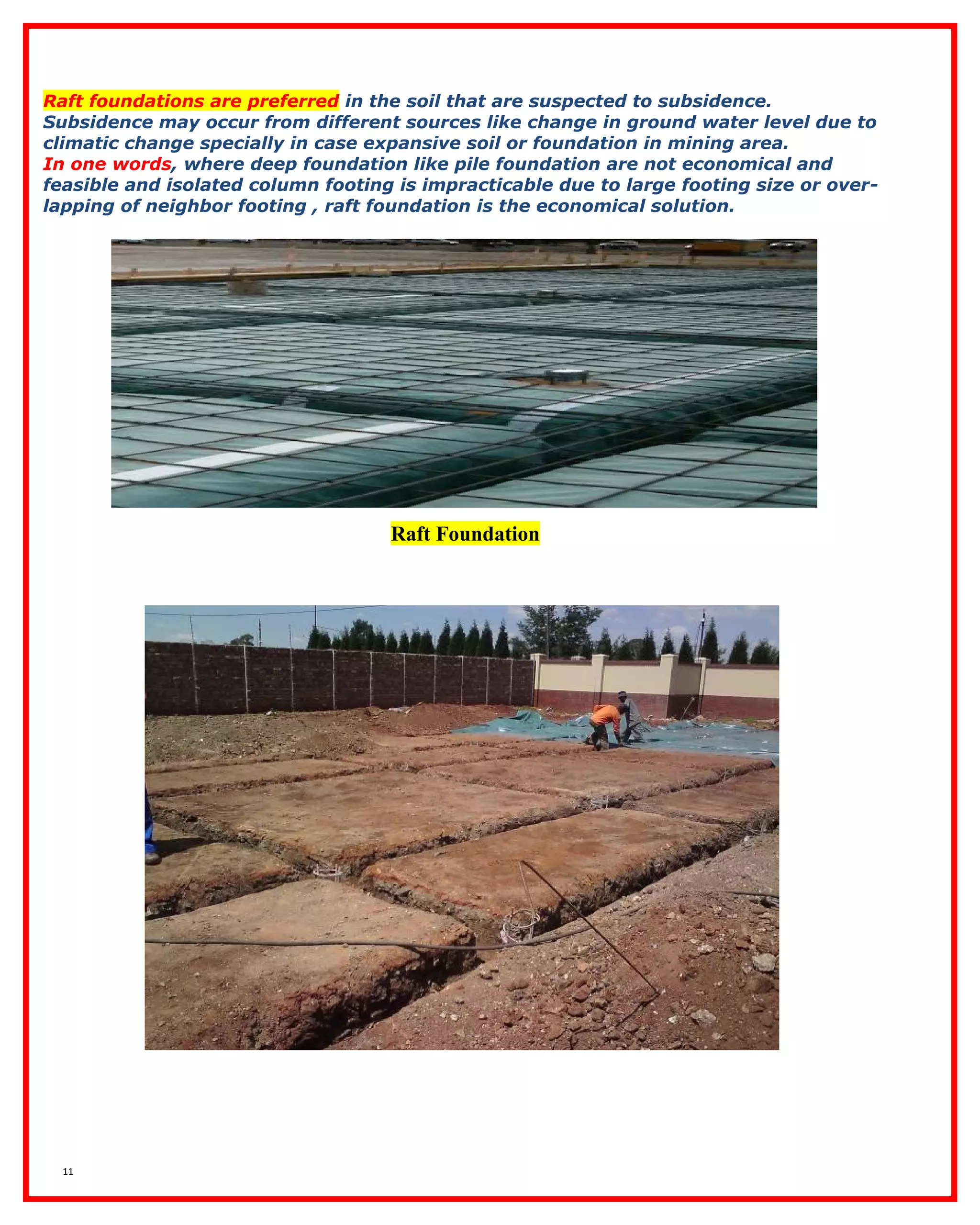 design of piled raft foundations. مشاركة لبشة الأوتاد الخوازيق و التربة ...