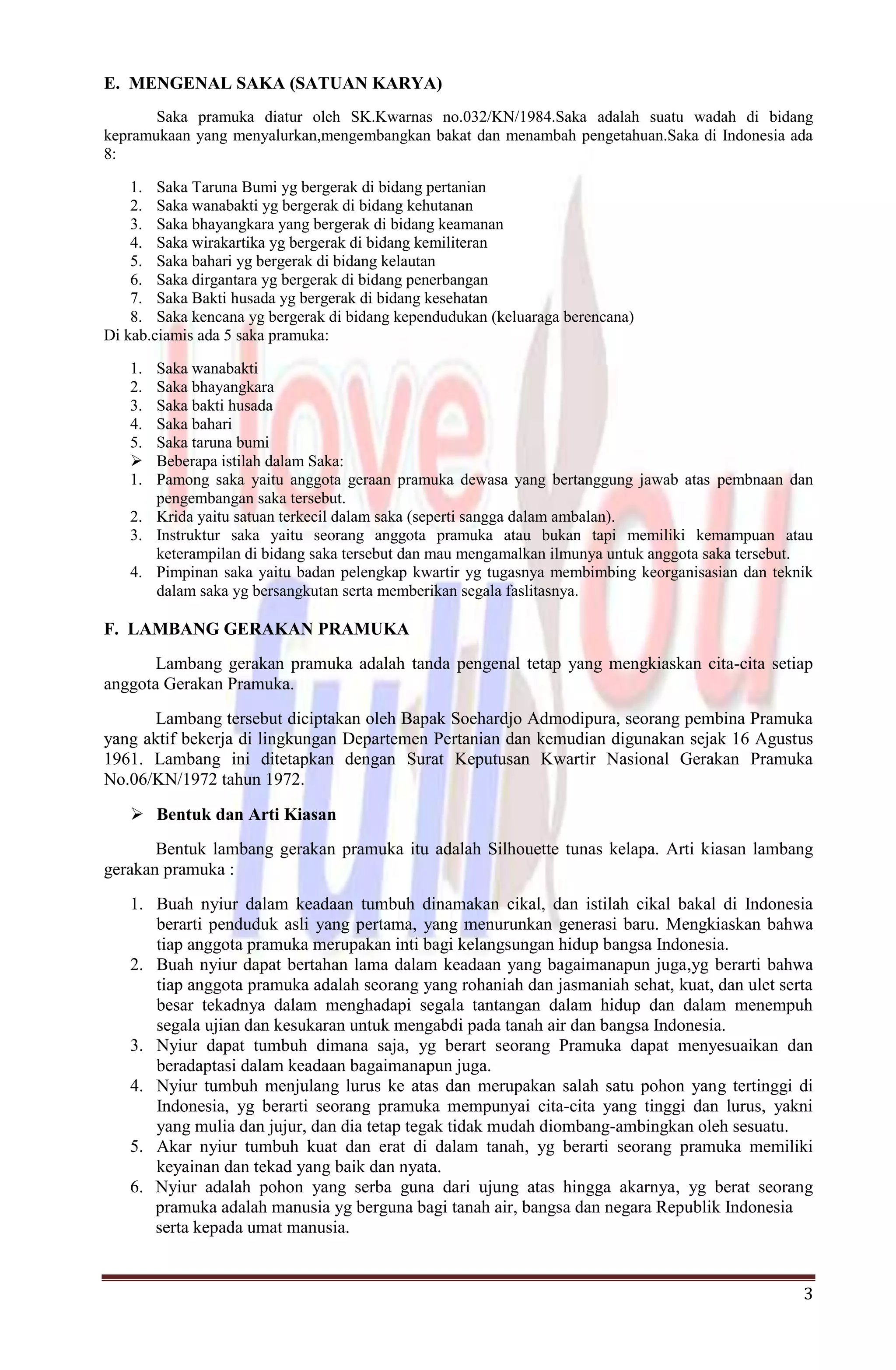 All materi pramuka | DOCX