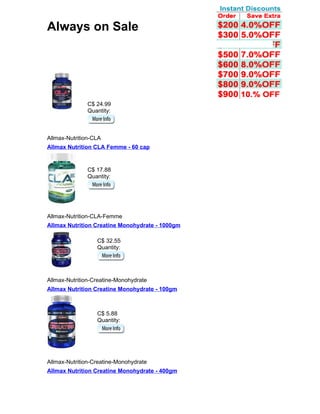 Allmax Nutrition Supplements | DOC