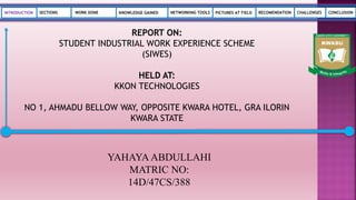 SIWES PRESENTATION | PPTX