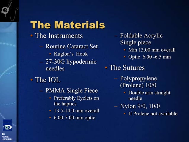 Instruction course-Secondary posterior chamber IOL (PC IOL ...