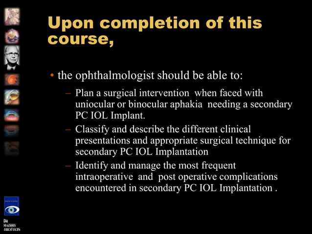 Instruction course-Secondary posterior chamber IOL (PC IOL ...