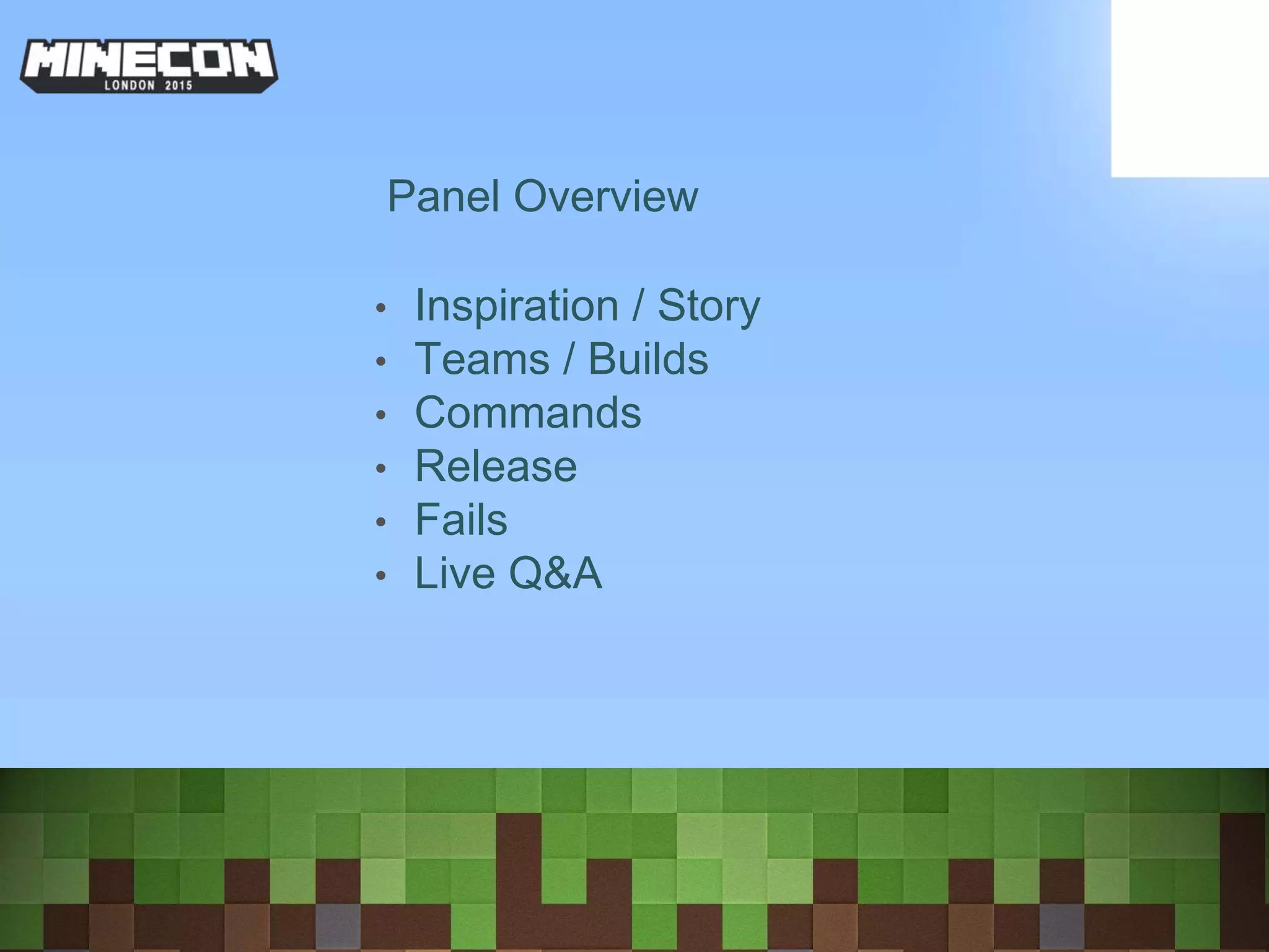 Minecon 2015 Map Making Panel | PPTX