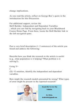 All models are wrong. Some models are useful.—George E. P. Box.docx