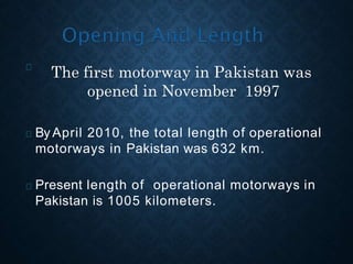 All moterway pakistan history details | PPTX