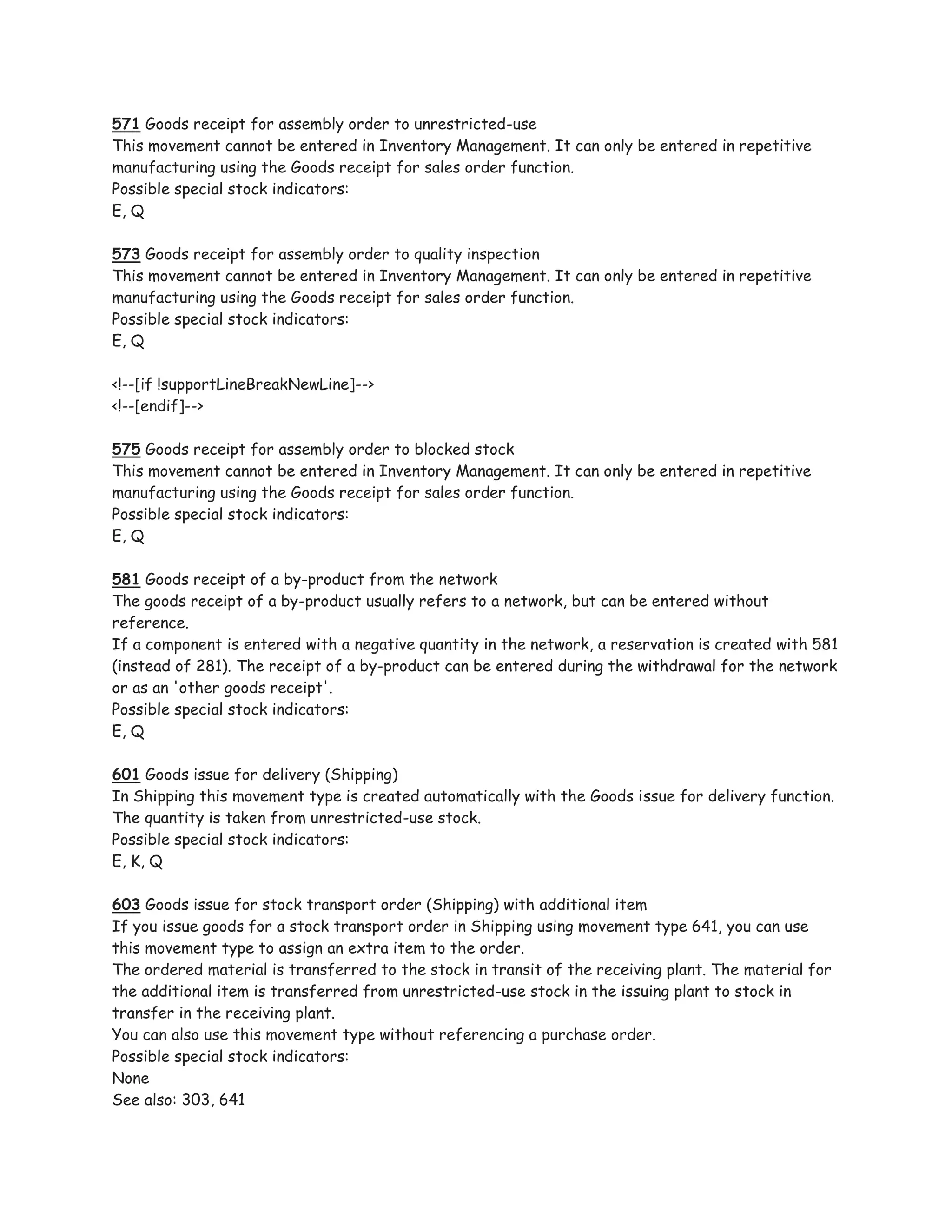 All movement types in sap | DOCX