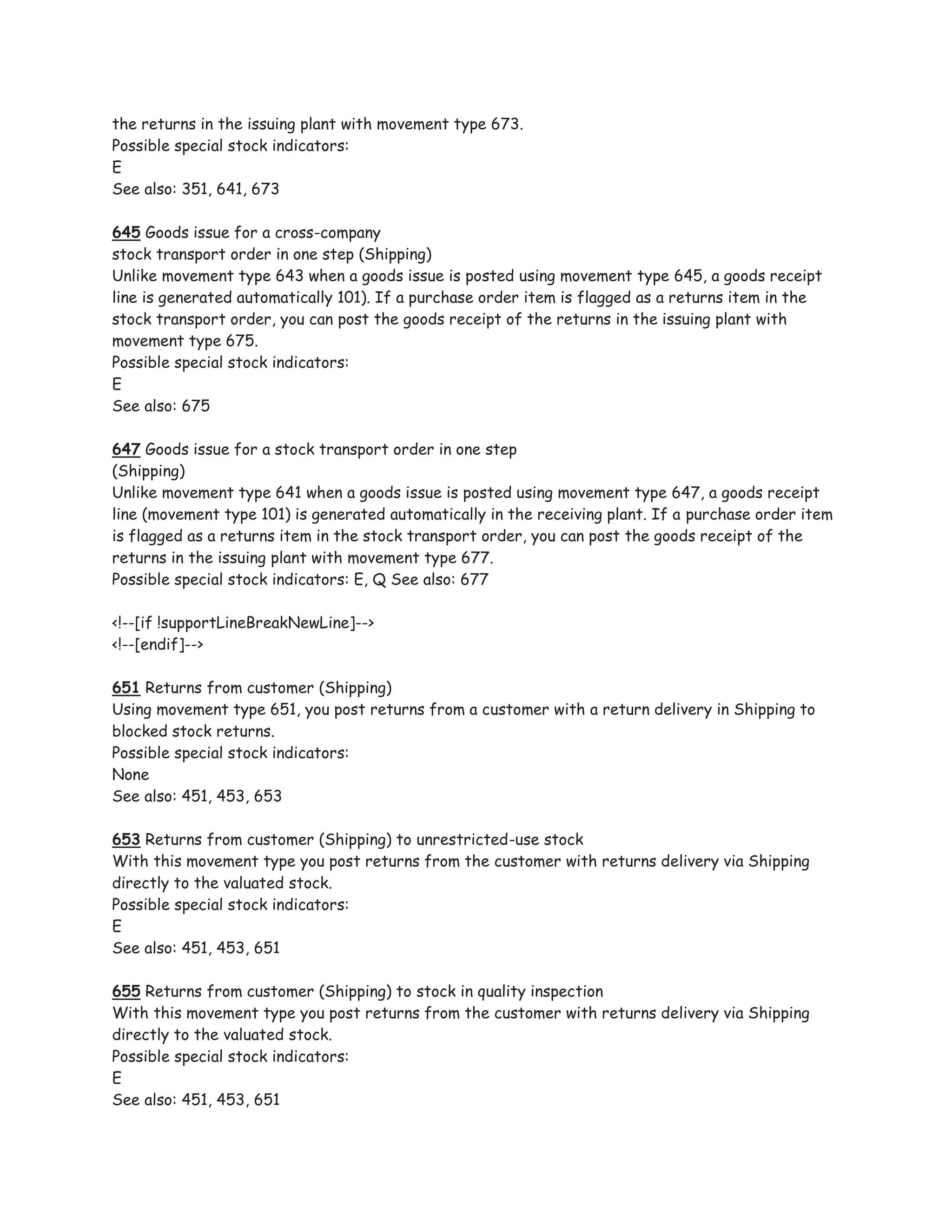 All movement types in sap | DOCX