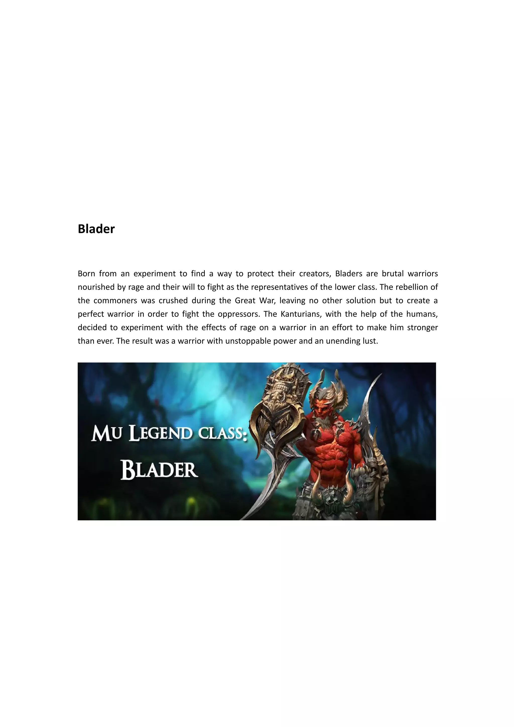 All mu legend's classes details | PDF