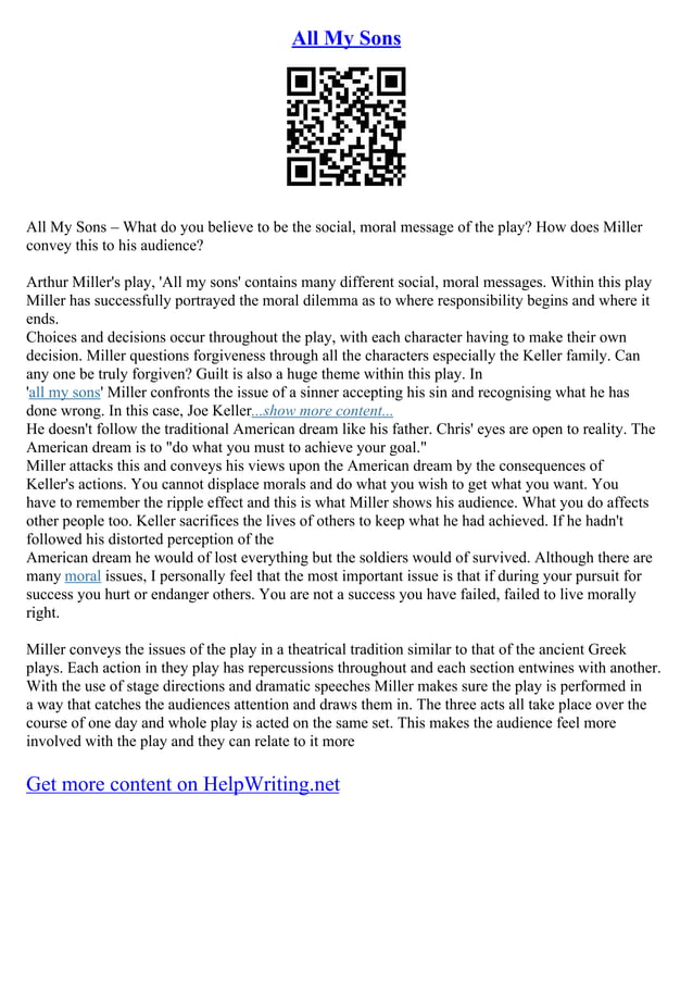 All My Sons | PDF
