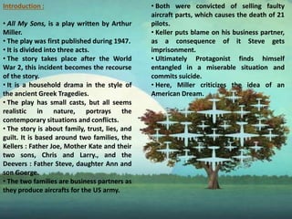 All My Sons by Arthur Miller PPT | PPTX