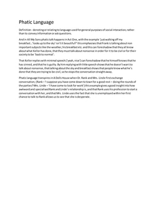 All my sons and a doll glossary | PDF