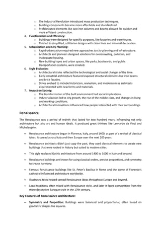 Renaissance to Industrial revolution short notes | PDF