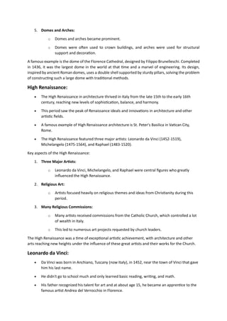 Renaissance to Industrial revolution short notes | PDF