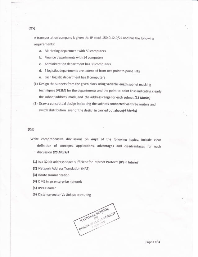 All nsbm exam papers | PDF | Computing | Technology & Computing