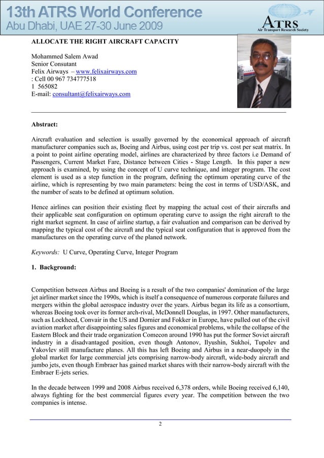 Allocate right aircraft capacity | PDF | Air Travel | Travel Type