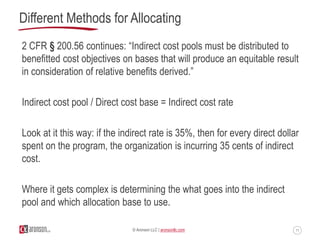 Allocating Direct and Indirect Costs for Nonprofits | PPTX