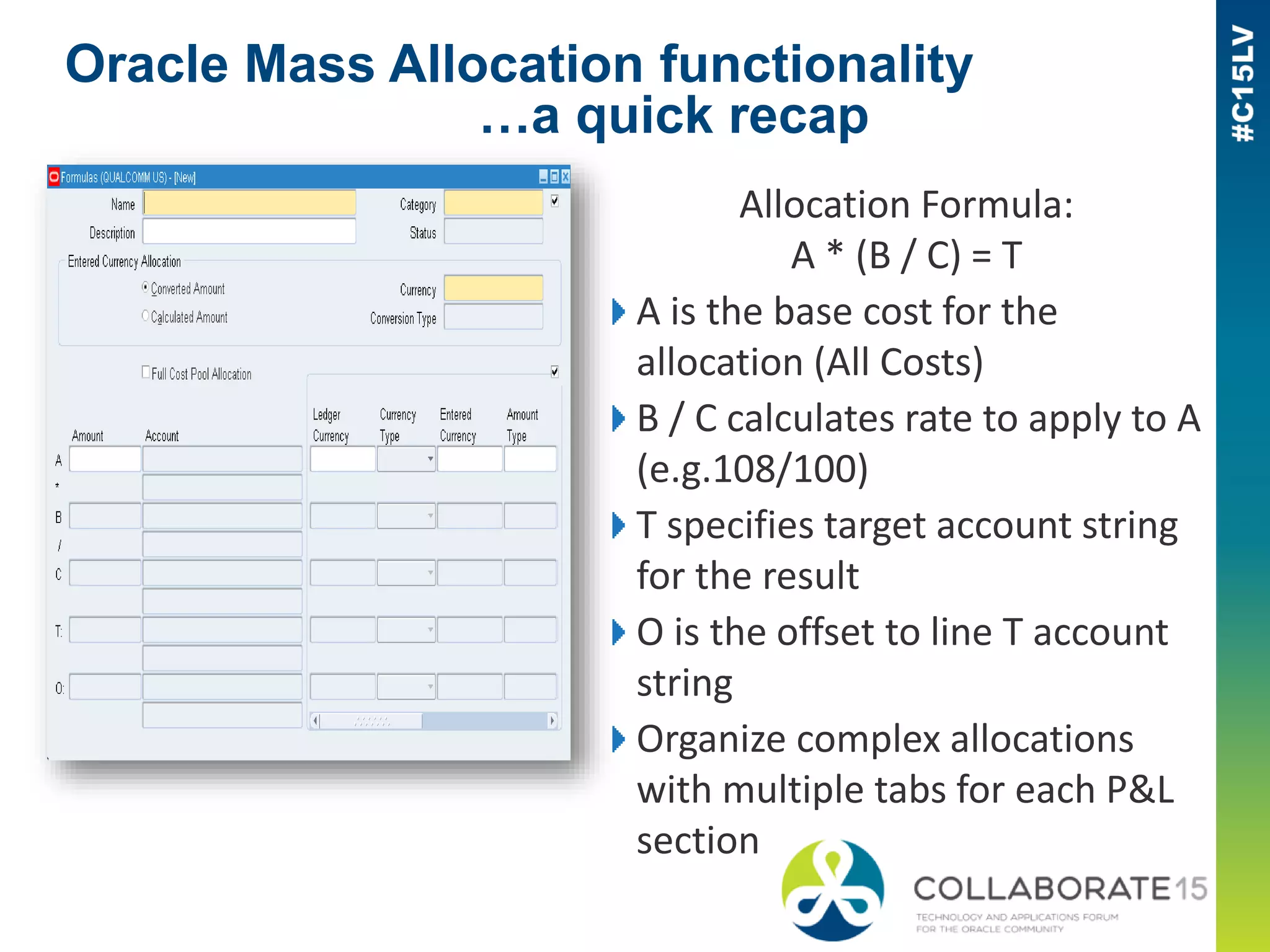 Allocation and Cross Charges | PPT