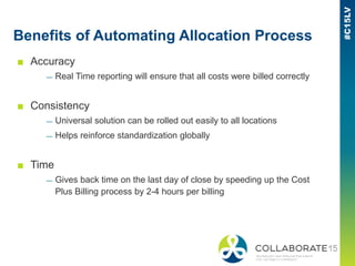 Allocation and Cross Charges | PPT