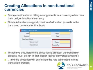 Allocation and Cross Charges | PPT