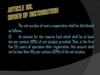 Allocation and Distribution of Net Surplus | PPT