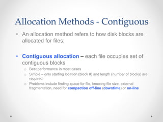 Allocation and free space management | PPTX